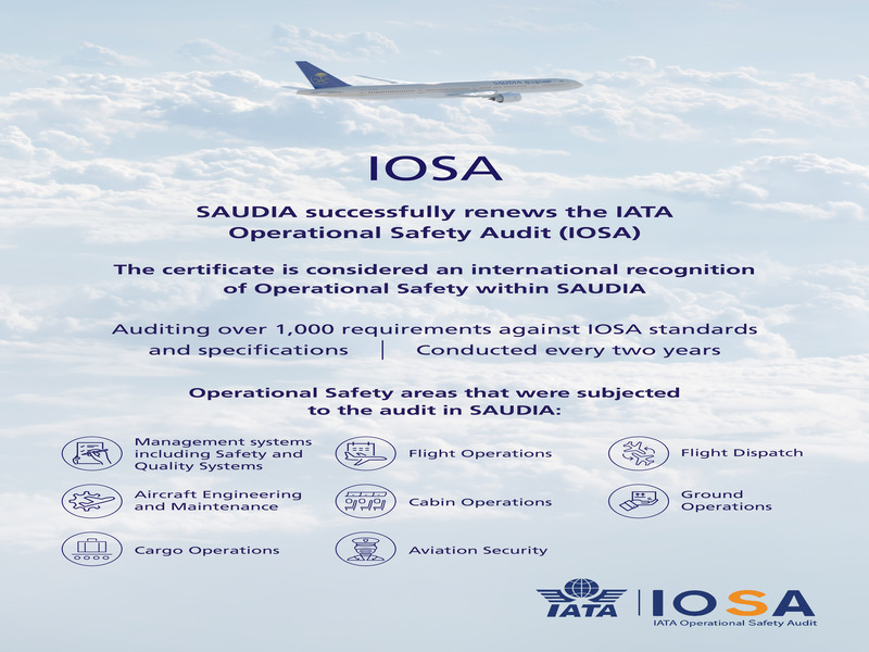 SAUDIA Renews IATA Safety Audit - Arabian Defence