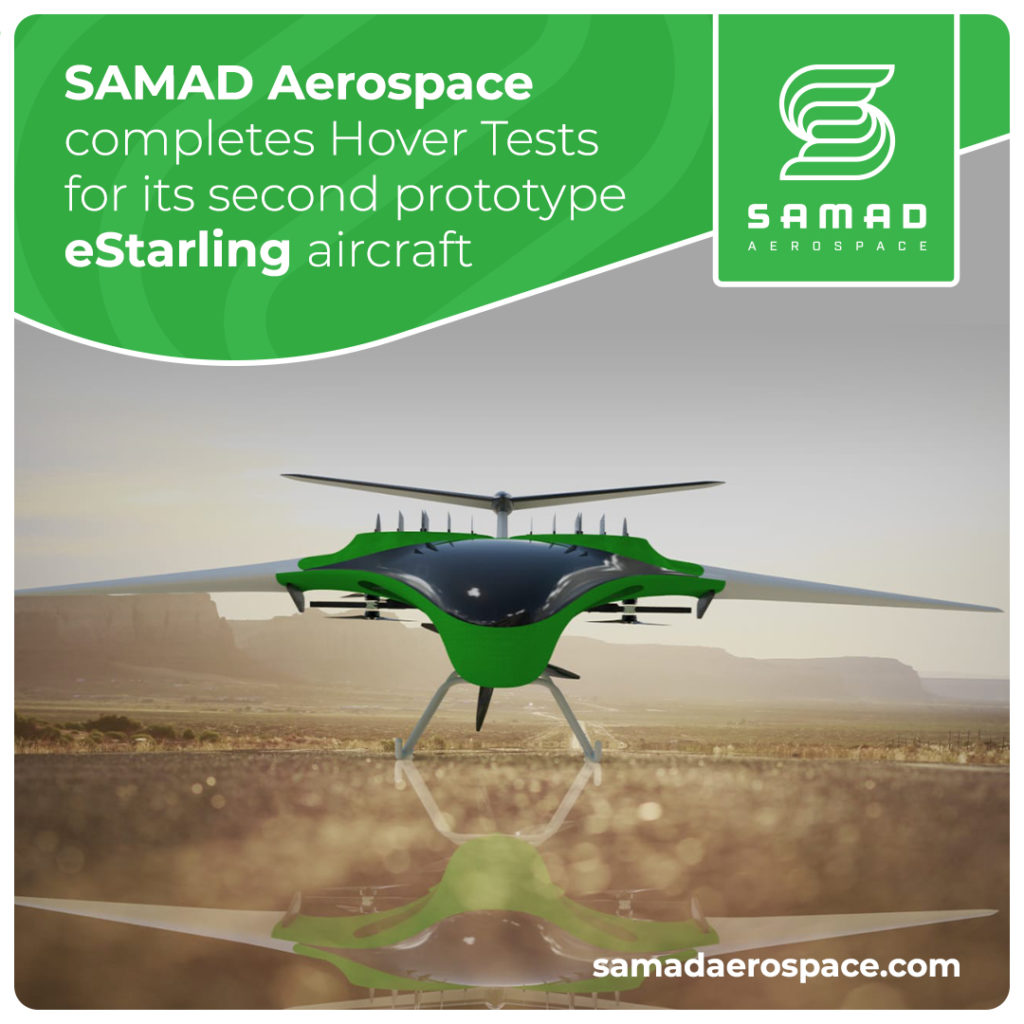 SAMAD Aerospace Completes Hover Tests for eStarling - Arabian Defence